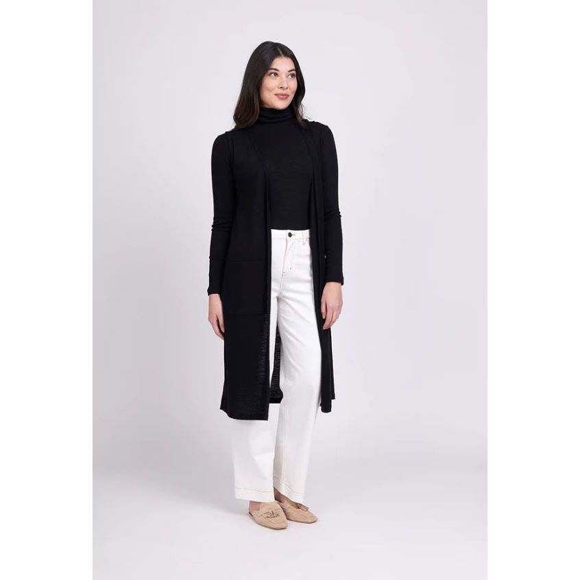 FOIL LONG YARN GILET – Williams Woolshed